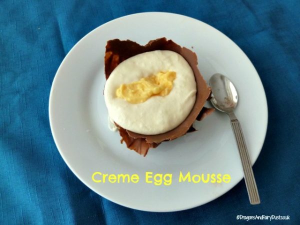 Cadbury Creme Egg Inspired Mousse - Dragons and Fairy Dust