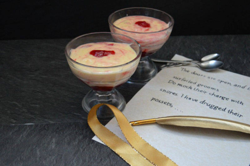 Lemon and Raspberry Possets - Celebrating Shakespeare - Dragons and ...